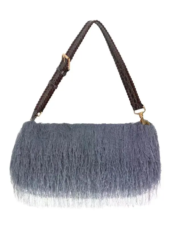 Dries Van Noten Fringed Shoulder Bag - Grey