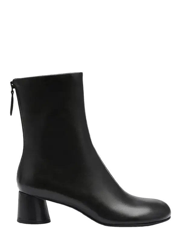 POTAMY Leather Ankle Boots - Black
