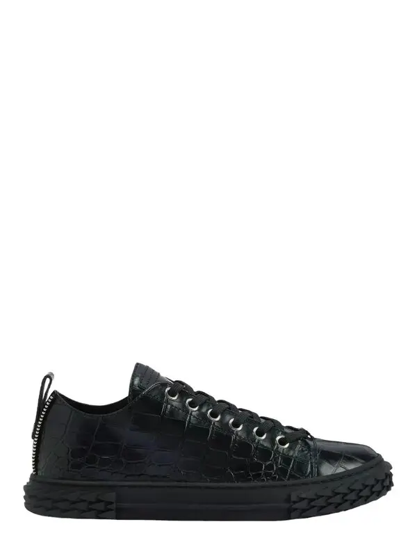 GIUSEPPE ZANOTTI Blabber Crocodile-effect Sneakers - Black