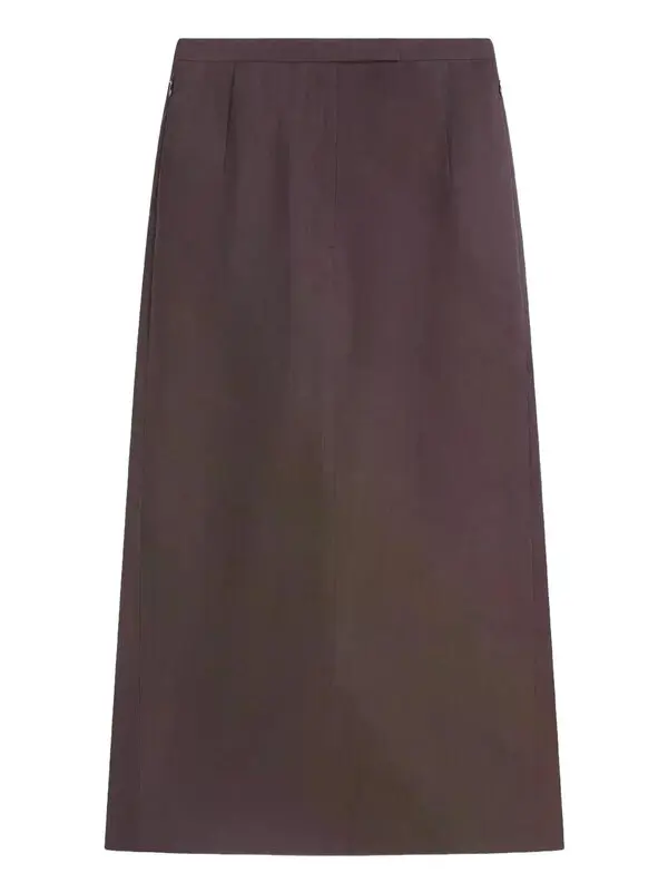 Dries Van Noten Tailored A-line Midi Skirt - Brown