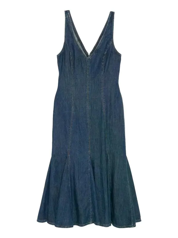REFORMATION Serafina Denim Dress - Blue