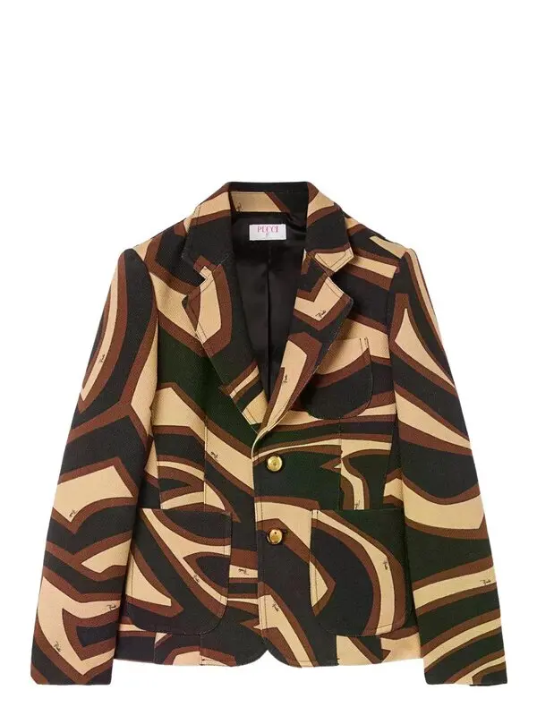 Emilio Pucci Labirinto-print Blazer - Black