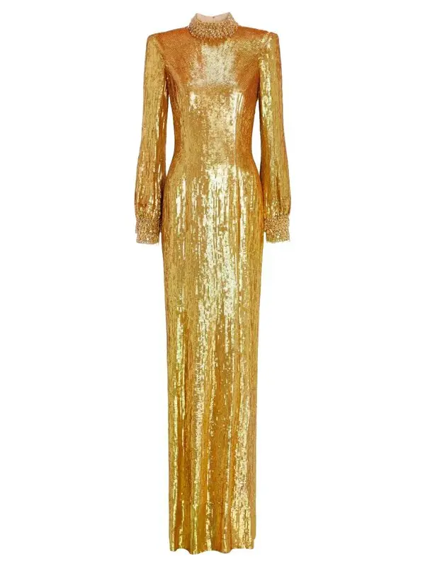 Jenny Packham Opium Sequin-embellished Gown - Gold