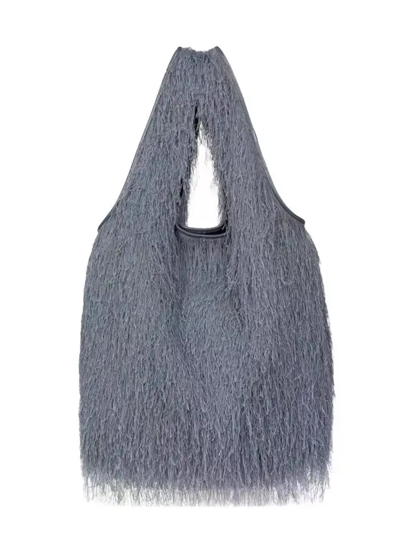 Dries Van Noten Fringed Tote Bag - Grey