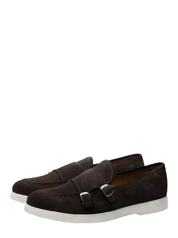 POCHE PARIS Buckle Monk Shoes - Brown