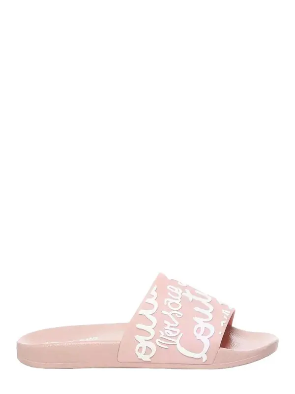Versace Logo-detail Slip-on Slides - Pink