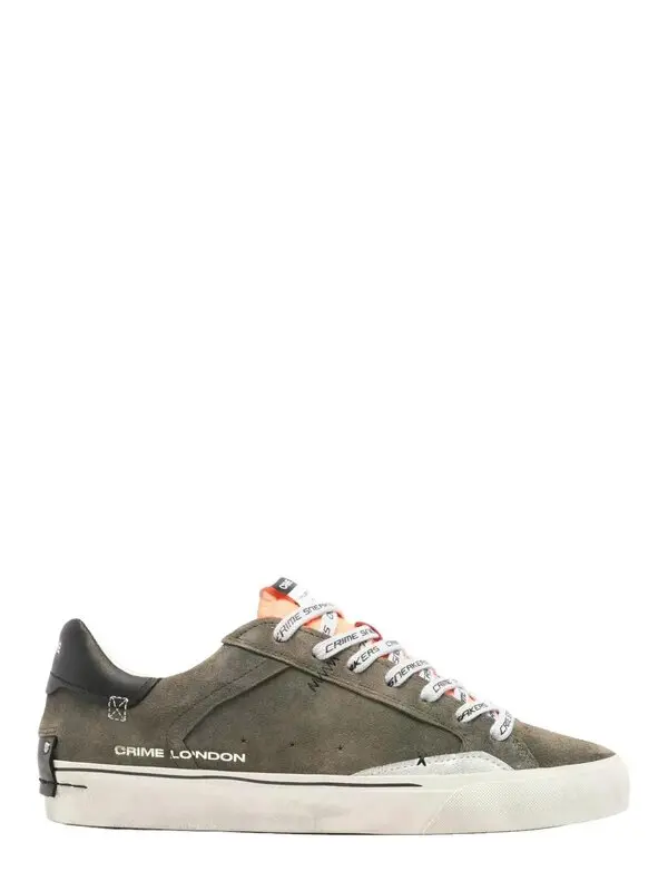 CRIME LONDON Leather Sneakers - Green