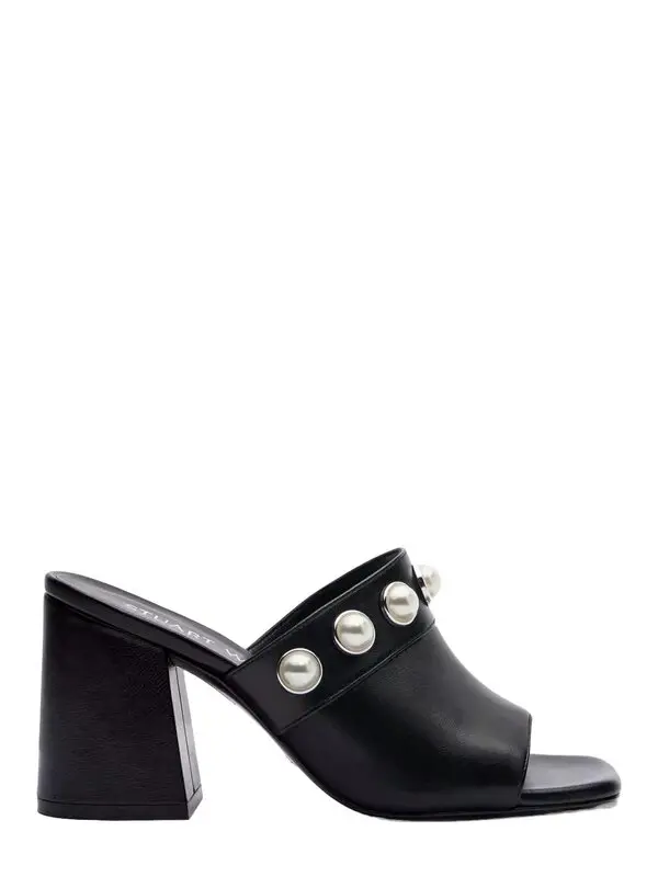 STUART WEITZMAN 85mm Portia Pearl-embellished Sandals - Black