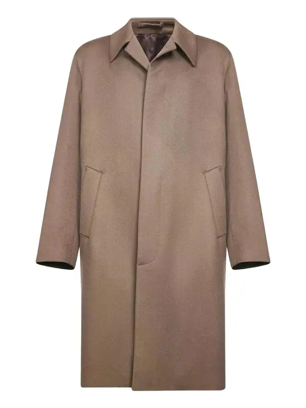 LARDINI Notched-collar Coat - Neutrals