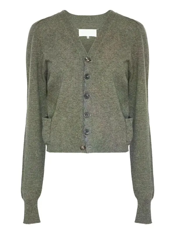 MAISON MARGIELA Puff-sleeve Button Cardigan - Green