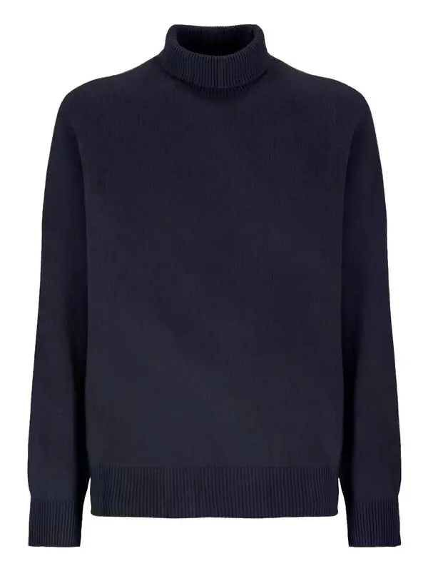 LANEUS Knitted Turtleneck - Blue