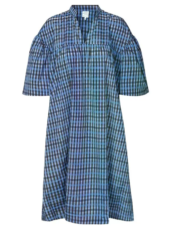 Baum Und Pferdgarten Aslau Gingham Midi Dress - Blue