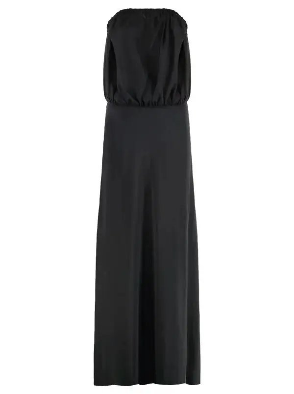 MARINELLA PICCINNO Silvia Gathered Long Dress - Black