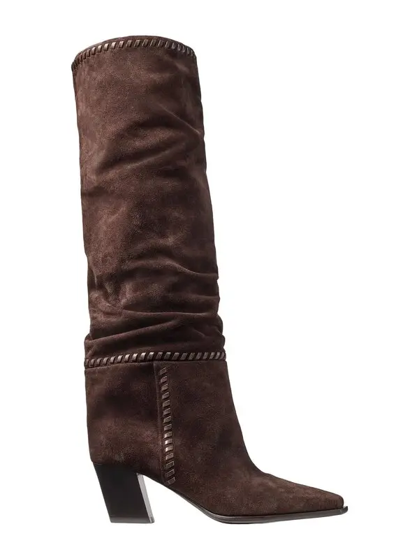 JIMMY CHOO Hart Stitch Knee-high Boots - Chocolate/chocolate
