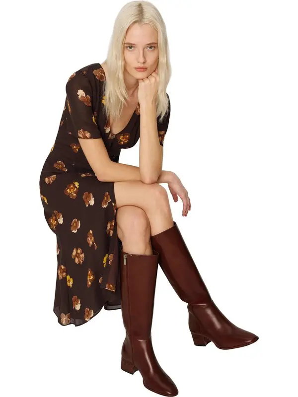 REFORMATION Gilly Knee Boots - Brown