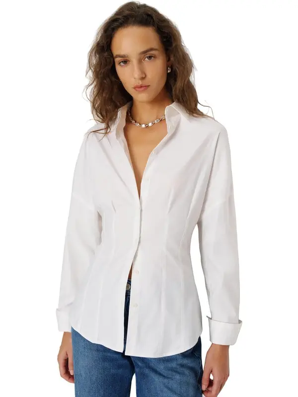 REFORMATION Vanta Shirt - Ivory