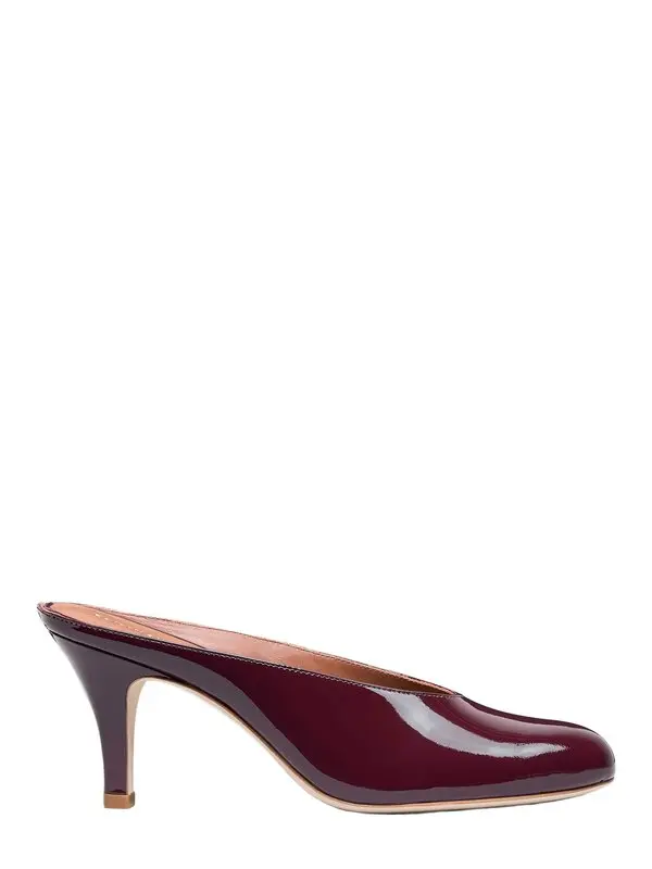 REFORMATION Xyler Heeled Mule - Wine Patent