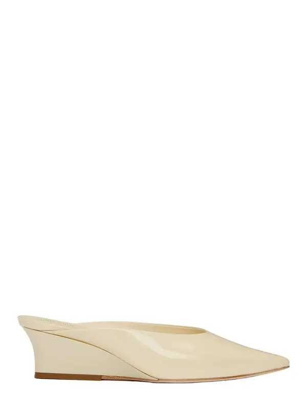 REFORMATION Marilyn Wedge Mule - Cream Puff Patent