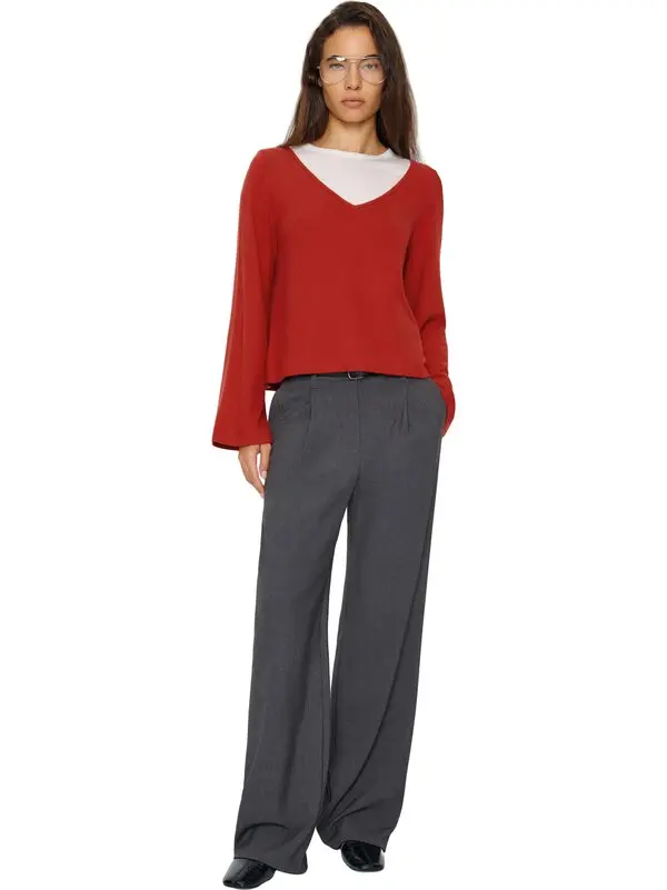 REFORMATION Mabel Knit Top - Red