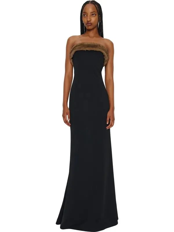 REFORMATION Loom Knit Maxi Dress - Black