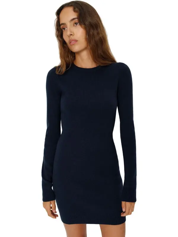 REFORMATION Walker Cashmere Crew Dress - Blue
