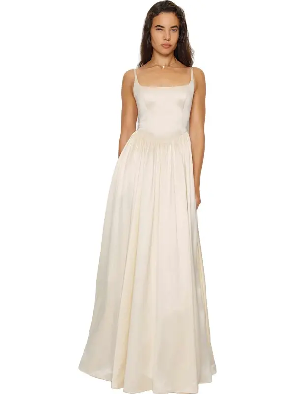 REFORMATION Liz Silk Maxi Dress - Ivory