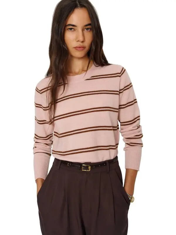 REFORMATION Nikki Cashmere Crew Sweater - Pink