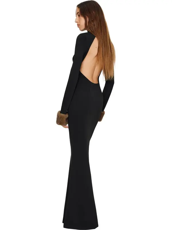 REFORMATION Honey Knit Maxi Dress - Black