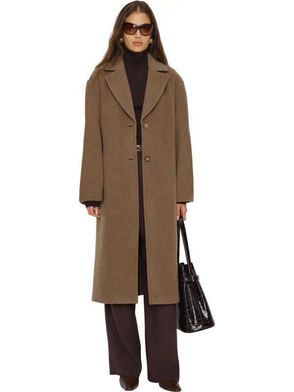 REFORMATION Wyatt Coat - Brown