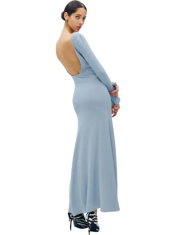 REFORMATION Florence Knit Maxi Dress - Blue