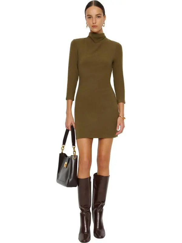 REFORMATION Camille Knit Dress - Green