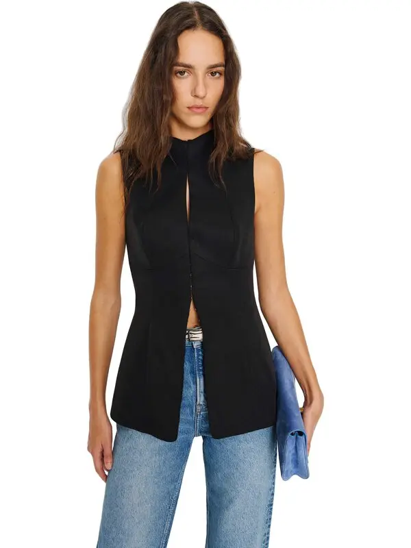 REFORMATION Esena Top - Black