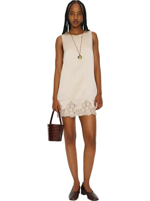 REFORMATION Jessalyn Silk Mini Dress - Ivory