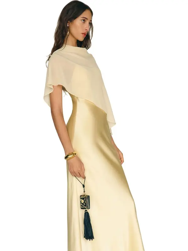 REFORMATION Lilibeth Silk Maxi Dress - Yellow