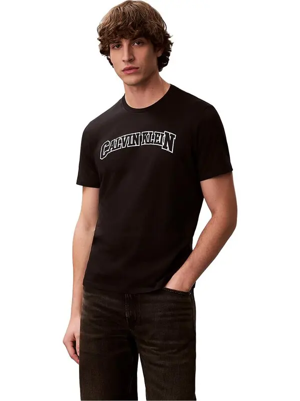 Calvin Klein Varsity Logo Graphic Classic T-shirt - Black