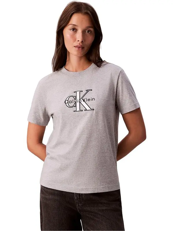 Calvin Klein Printed Classic T-shirt - Grey Heather