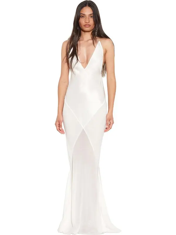 RAT & BOA Lotus Georgette Slip Dress - Ivory