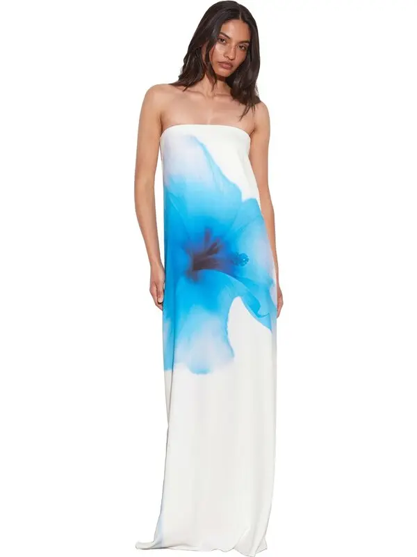 RAT & BOA Monroe Column Dress With Leather Belt - White