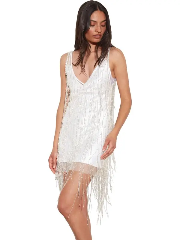 RAT & BOA Majella Hand-beaded Mini Dress - Ivory