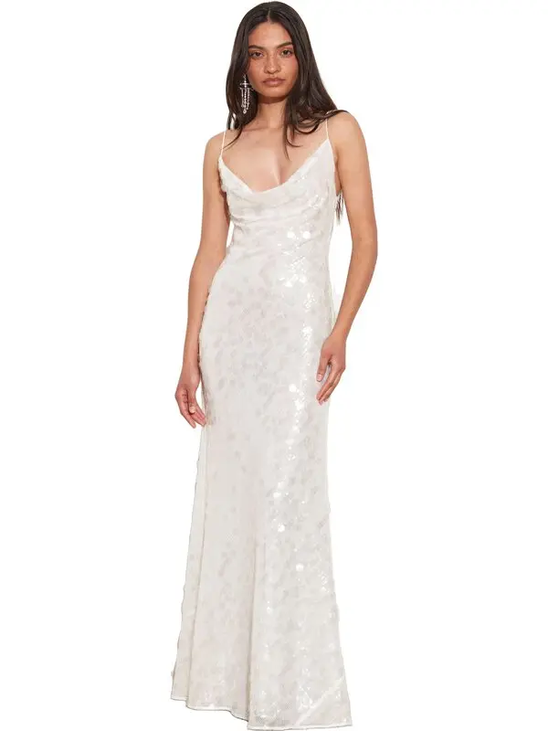 RAT & BOA Evangeline Maxi Slip Dress - Ivory