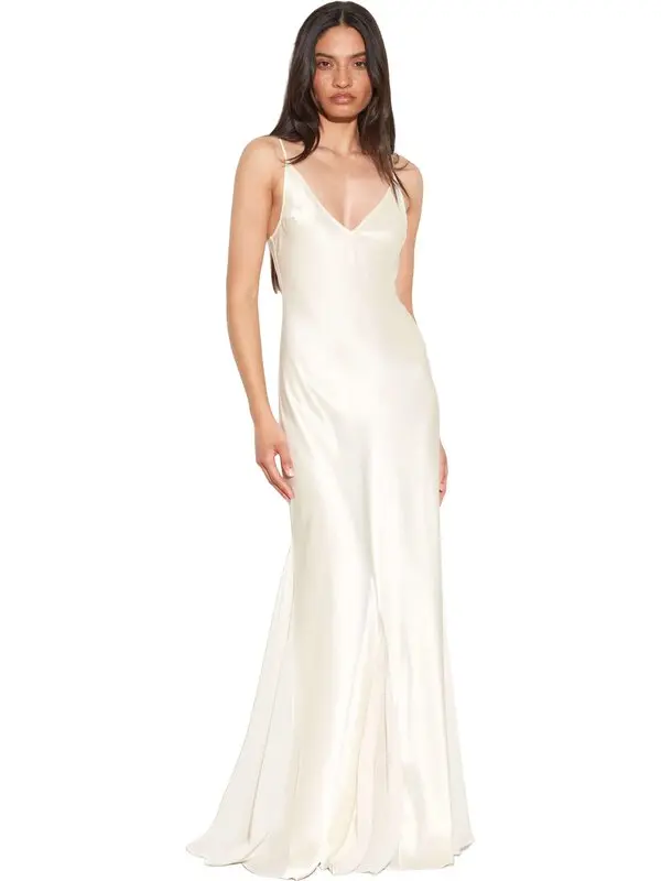 RAT & BOA Sade Maxi Slip Dress - Ivory