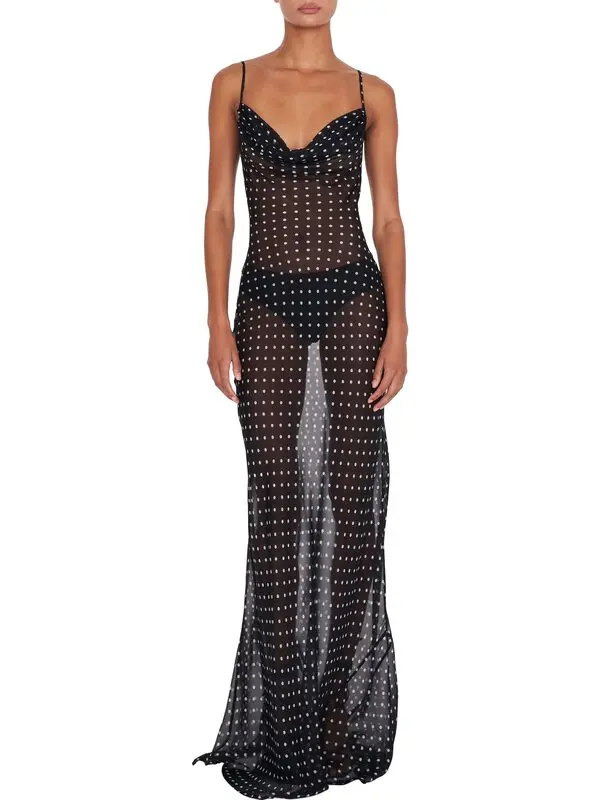 RAT & BOA Gisele Maxi Slip Dress - Polka Dot