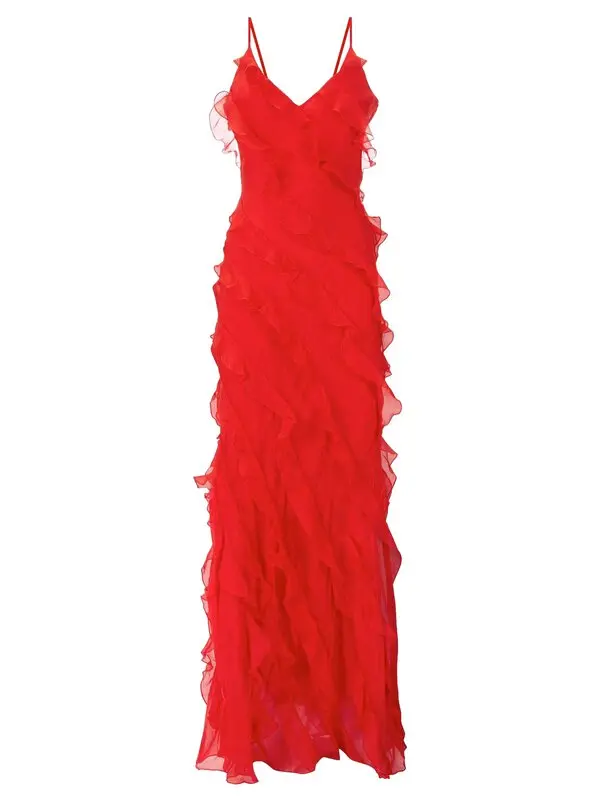 RAT & BOA Cecelia Floor Length Dress - Red