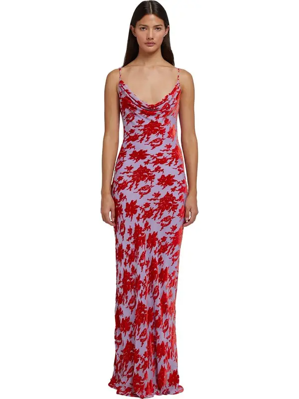 RAT & BOA Athena Devoré Dress - Red