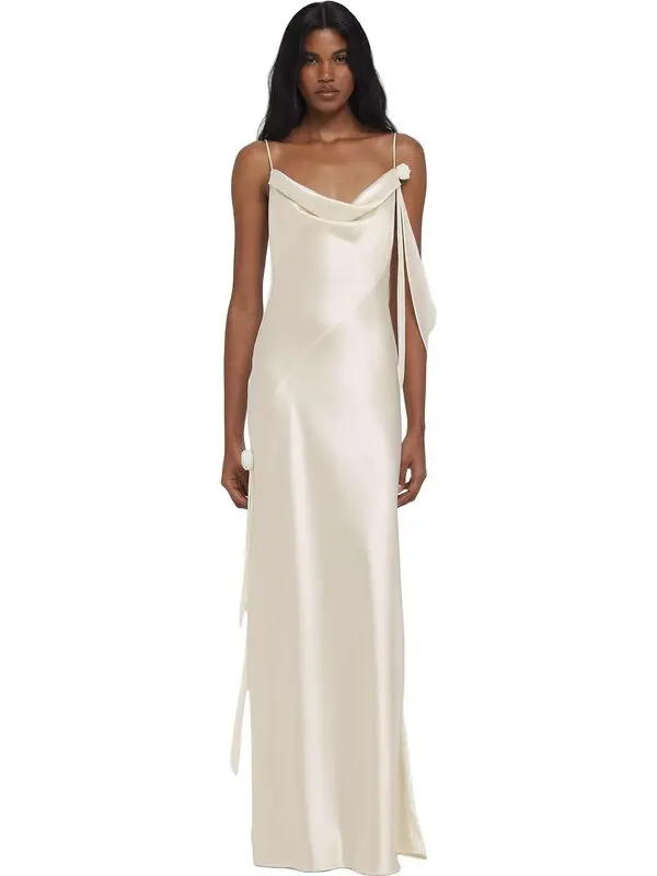 RAT & BOA Lorela Satin Gown - White