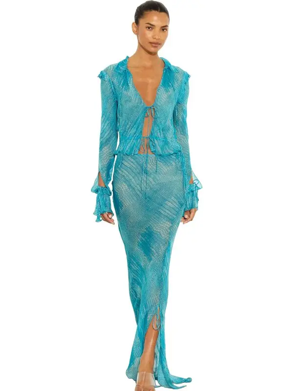 RAT & BOA Havana Long Sleeve Top - Turquoise