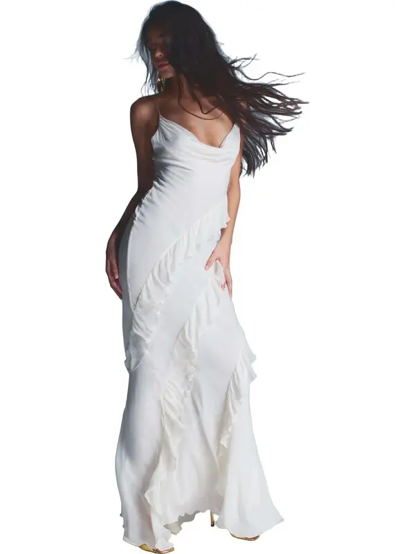 RAT & BOA Florencia Georgette Maxi Dress - White