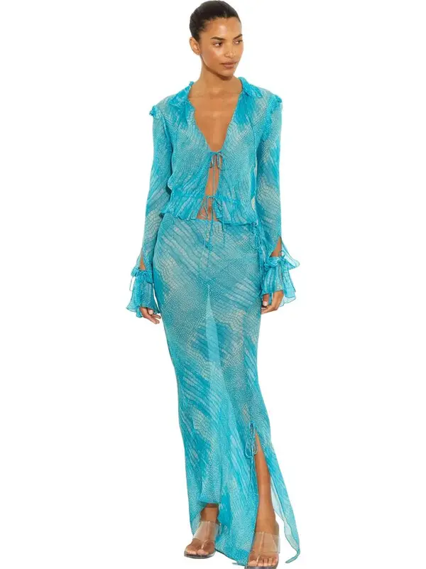 RAT & BOA Havana Maxi Skirt - Turquoise