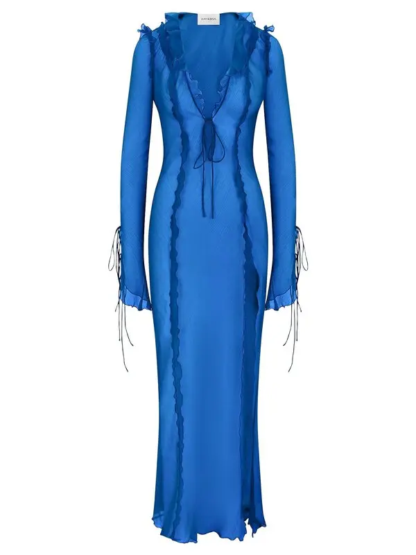 RAT & BOA Farretti Chiffon Maxi Dress - Blue