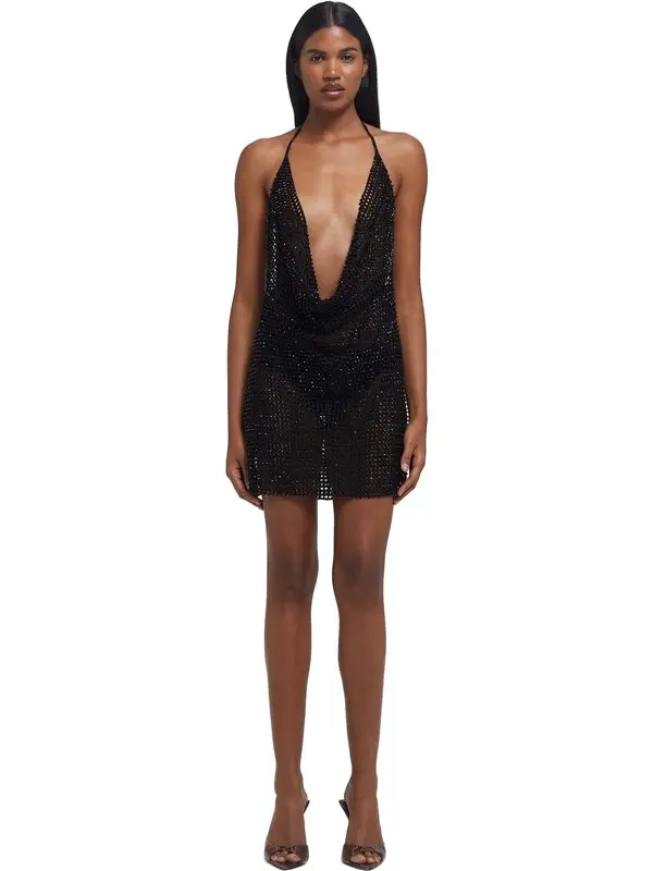 RAT & BOA Selvina Halterneck Mini Dress - Black